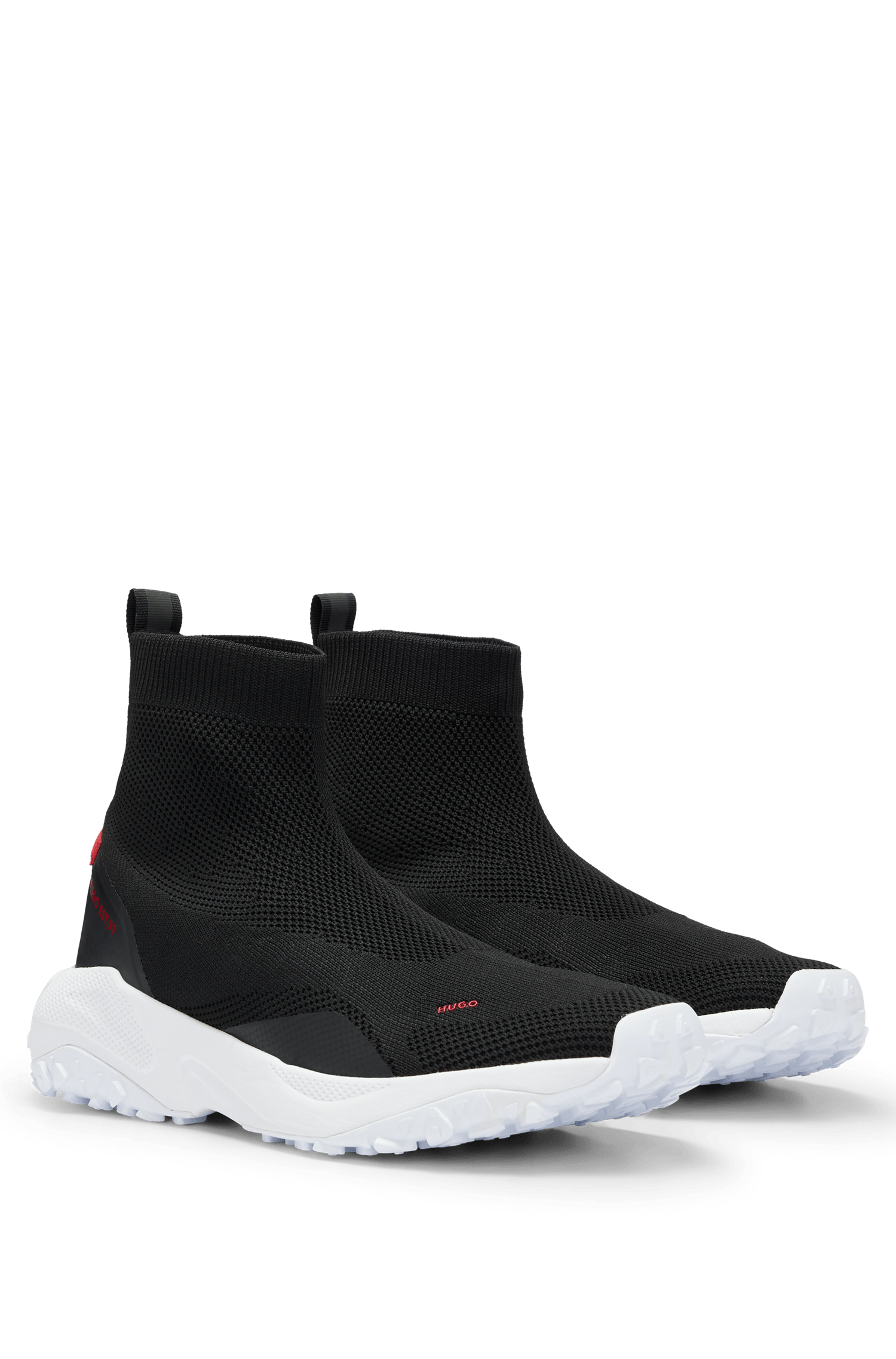 Tênis HUGO De Cano Alto De Malha Com Sola Grossa E Logomarca - Hugo Boss