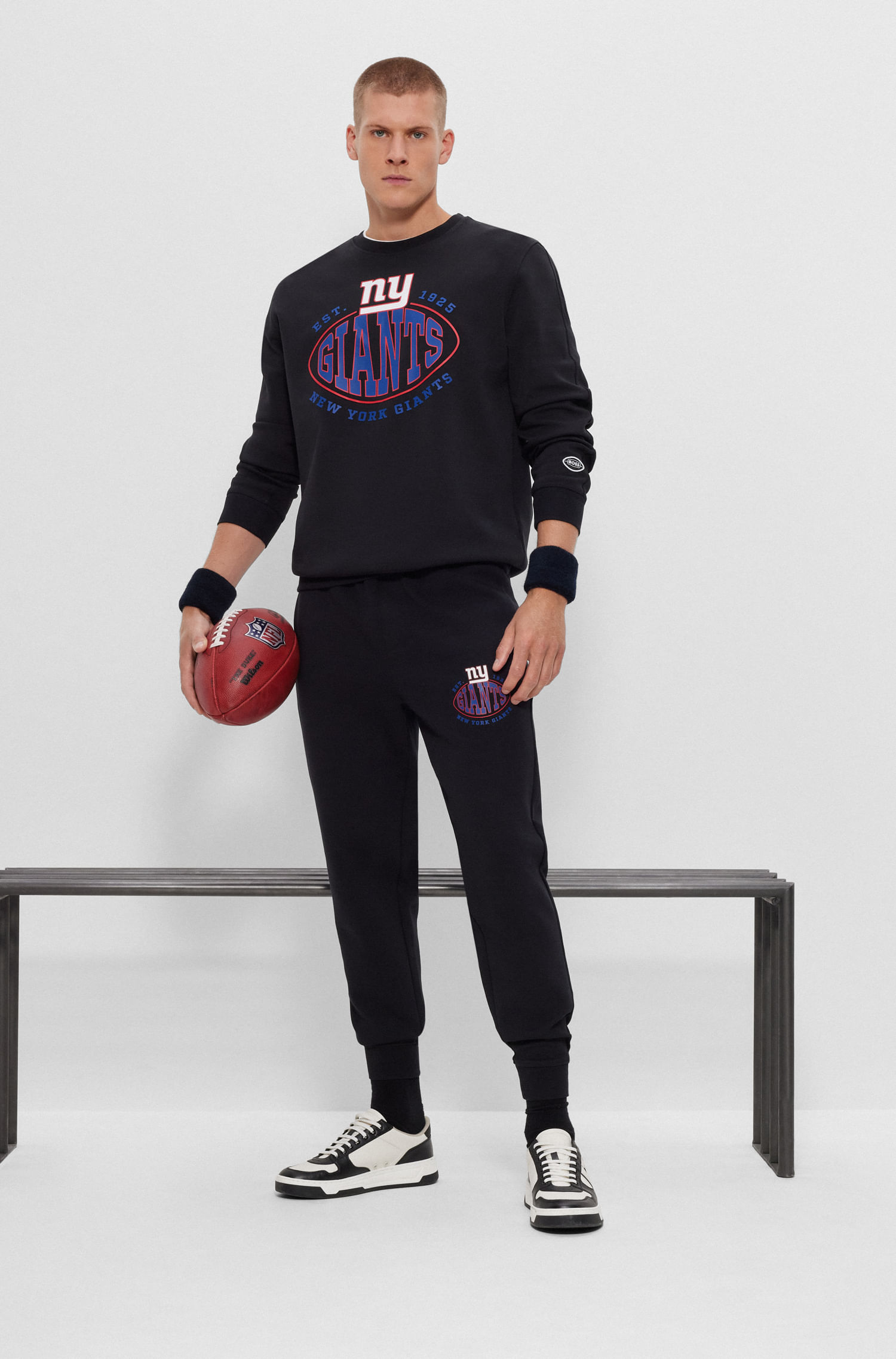 Moletom BOSS | NFL Preto Em Algodão Com Marca Colaborativa - Hugo Boss