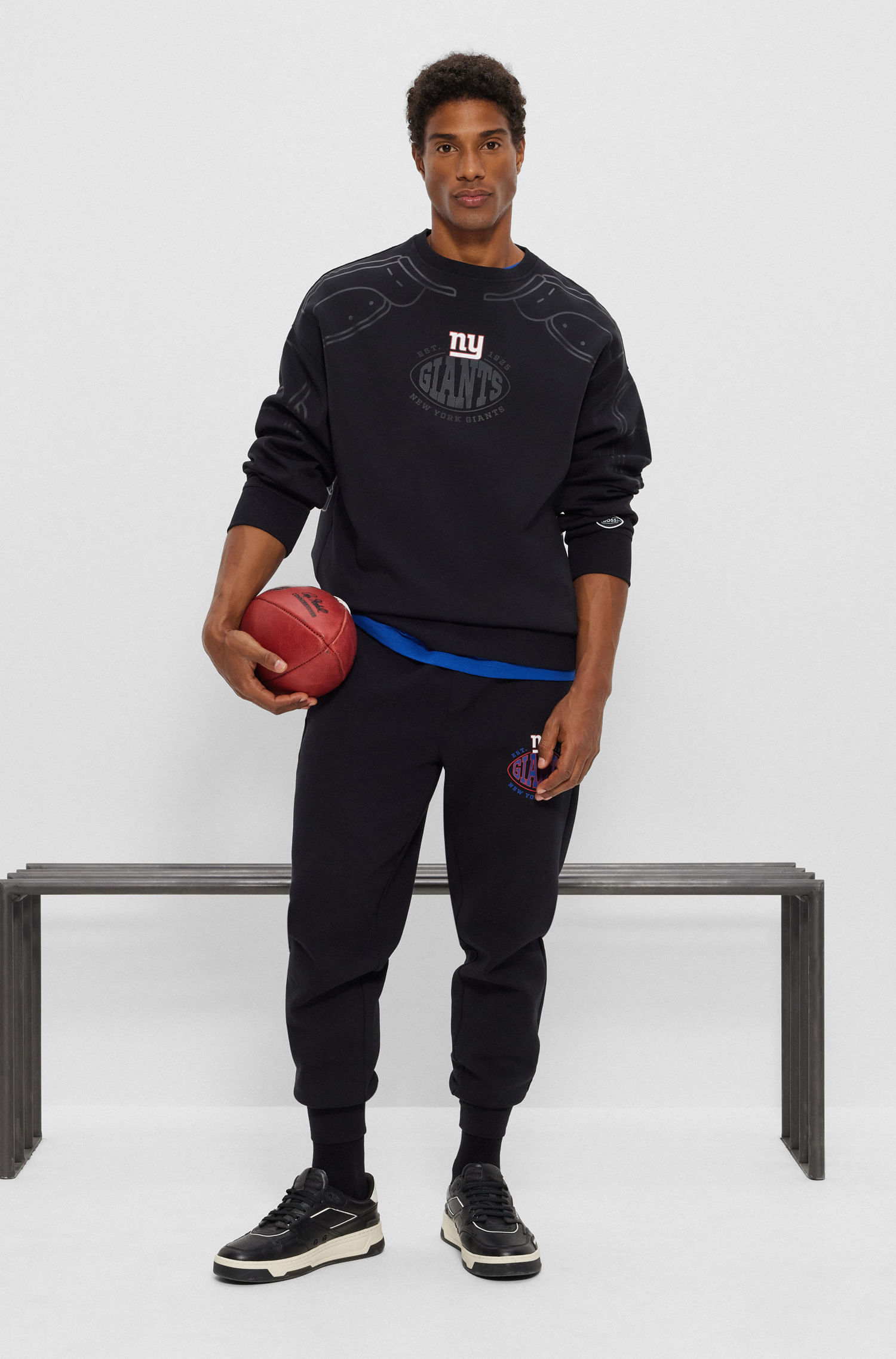 Moletom BOSS | NFL Preto em algodão com marca colaborativa - Hugo Boss