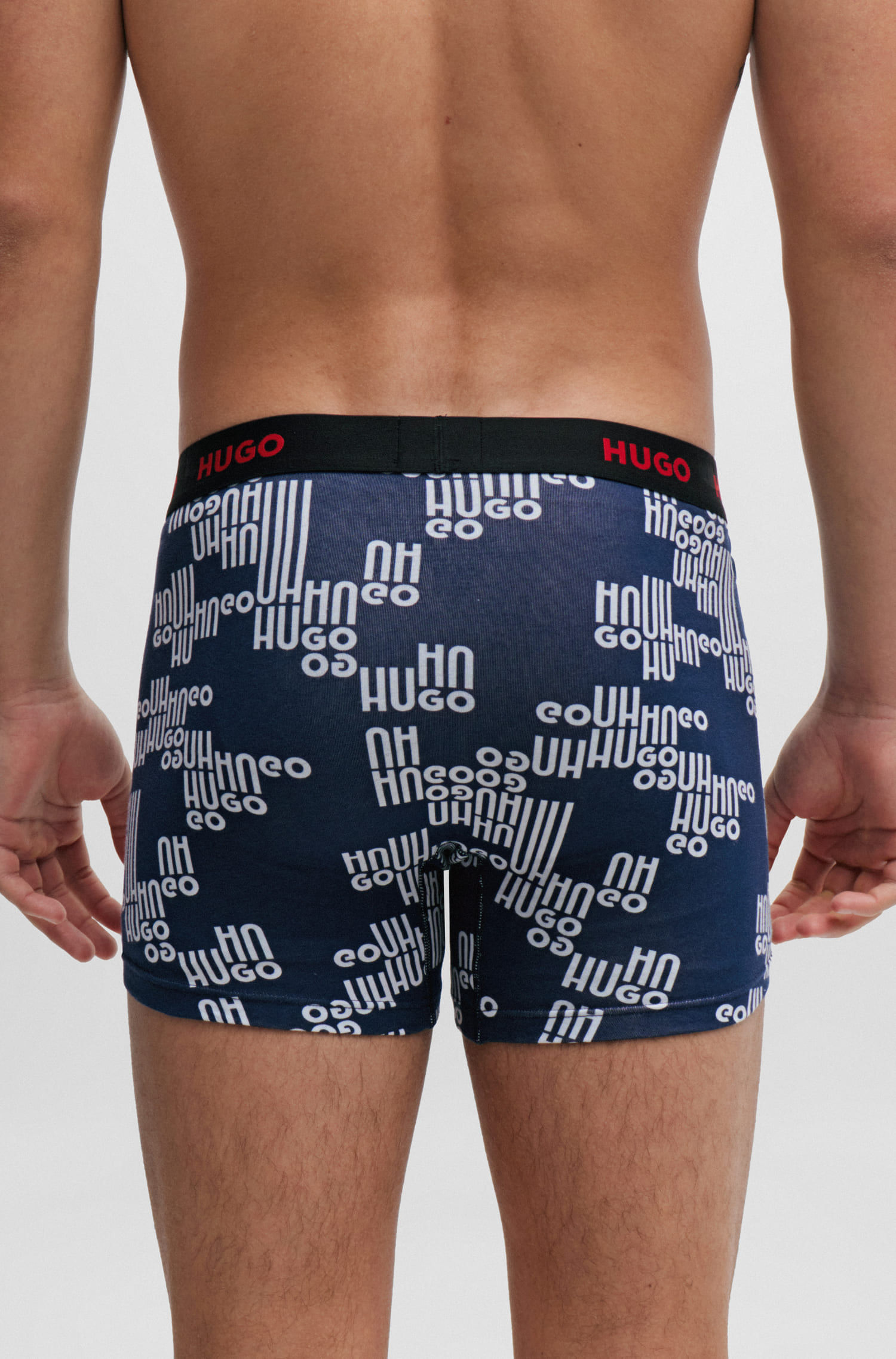 Conjunto Três Cuecas HUGO Boxer Com Elastano