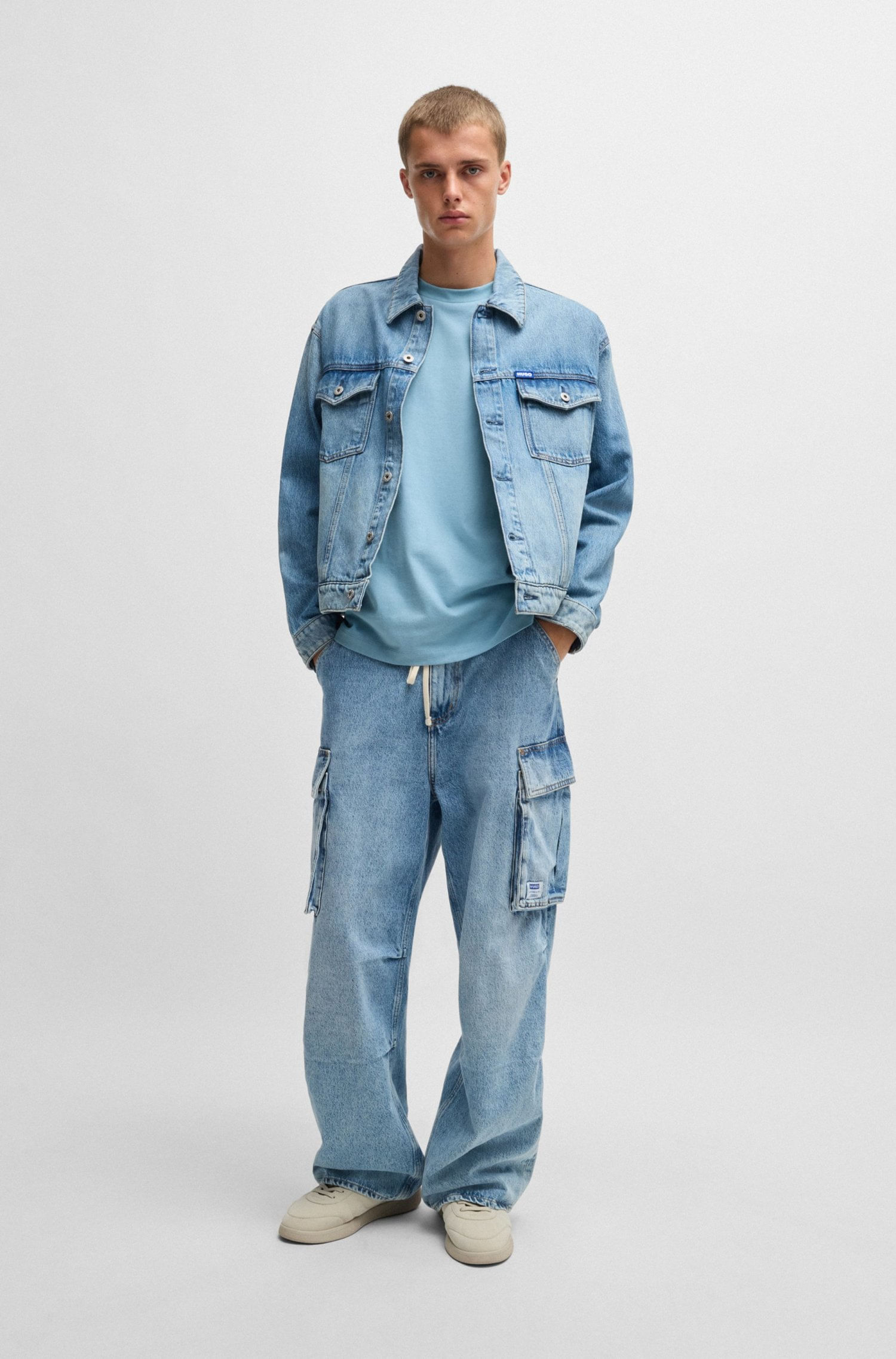 Camiseta De Algodão Com Logo