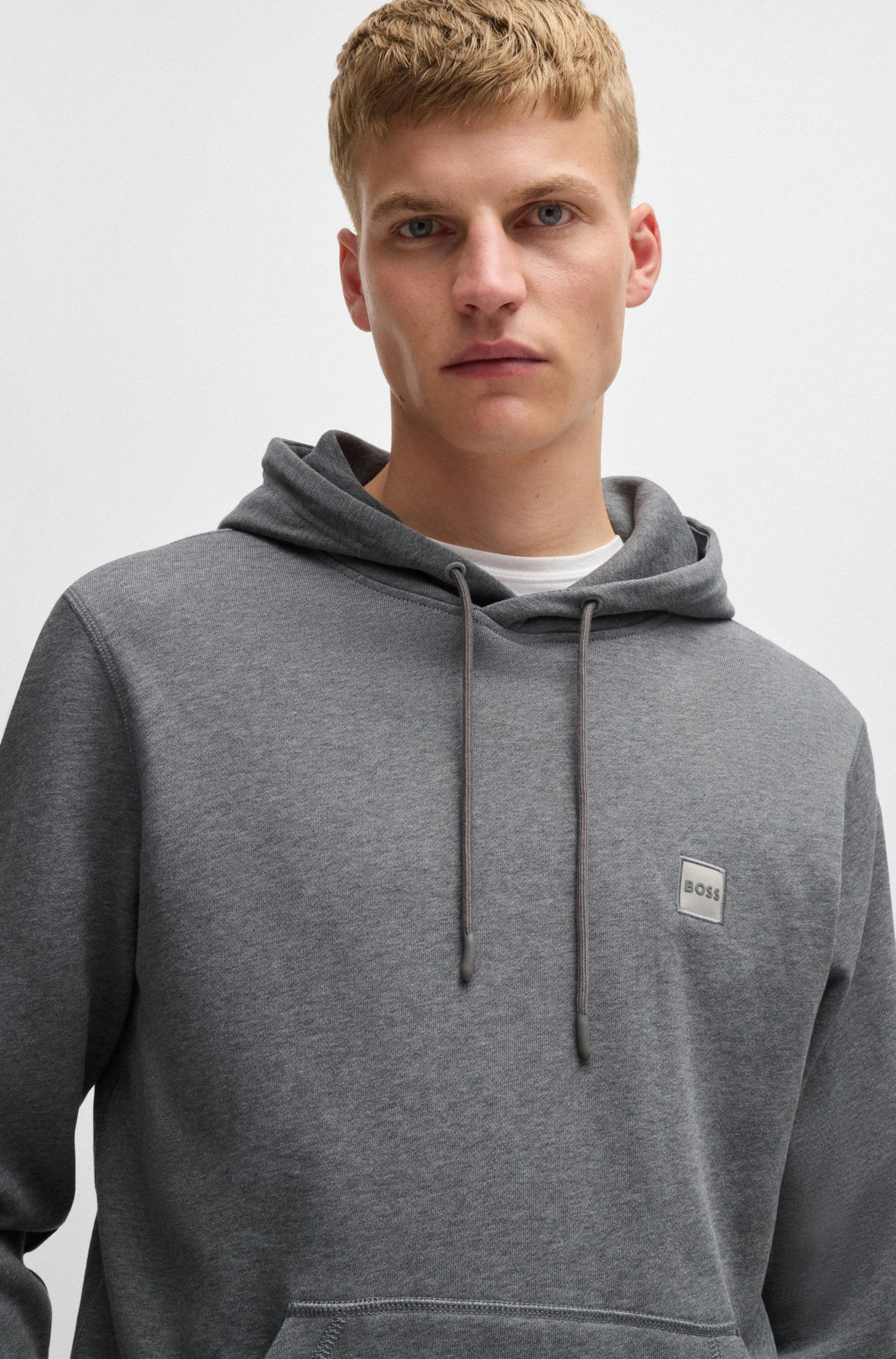 Moletom Com Capuz De Algodão Com Emblema