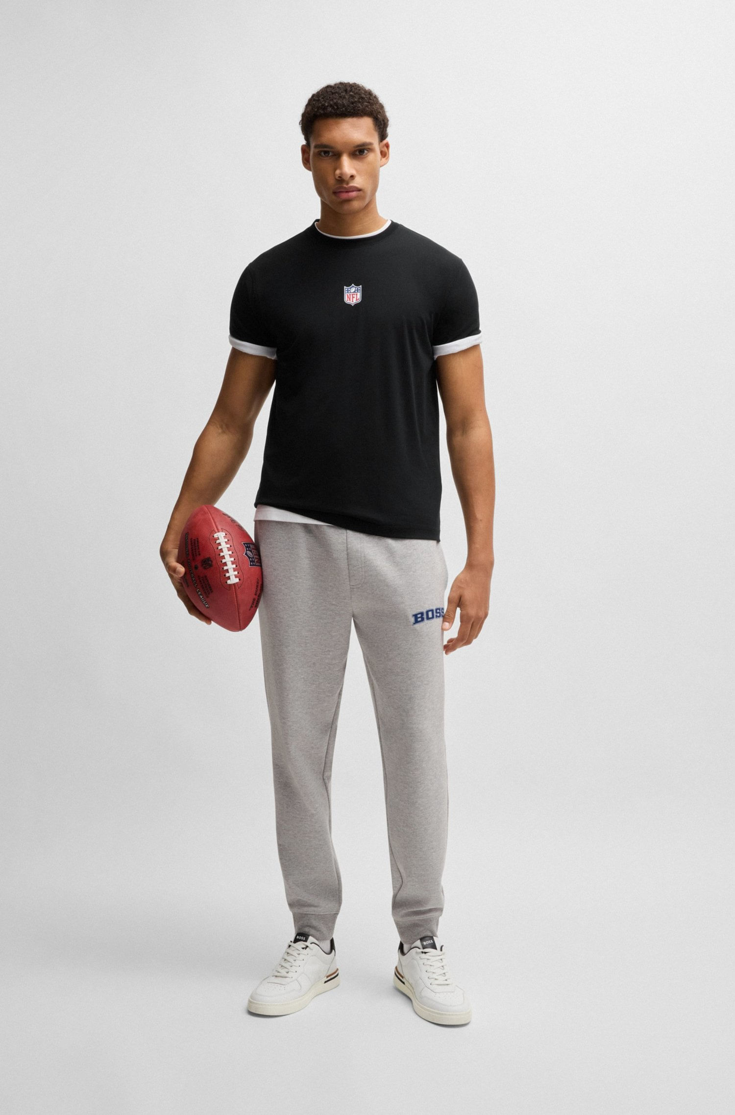 Camiseta Boss X Nfl De Algodão Com Marca Especial
