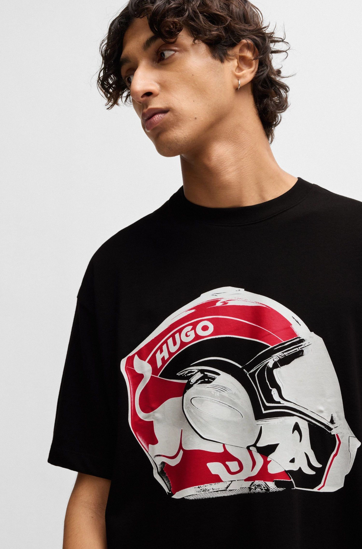 Camiseta HUGO X Rb De Algodão De Com Estampa De Corrida