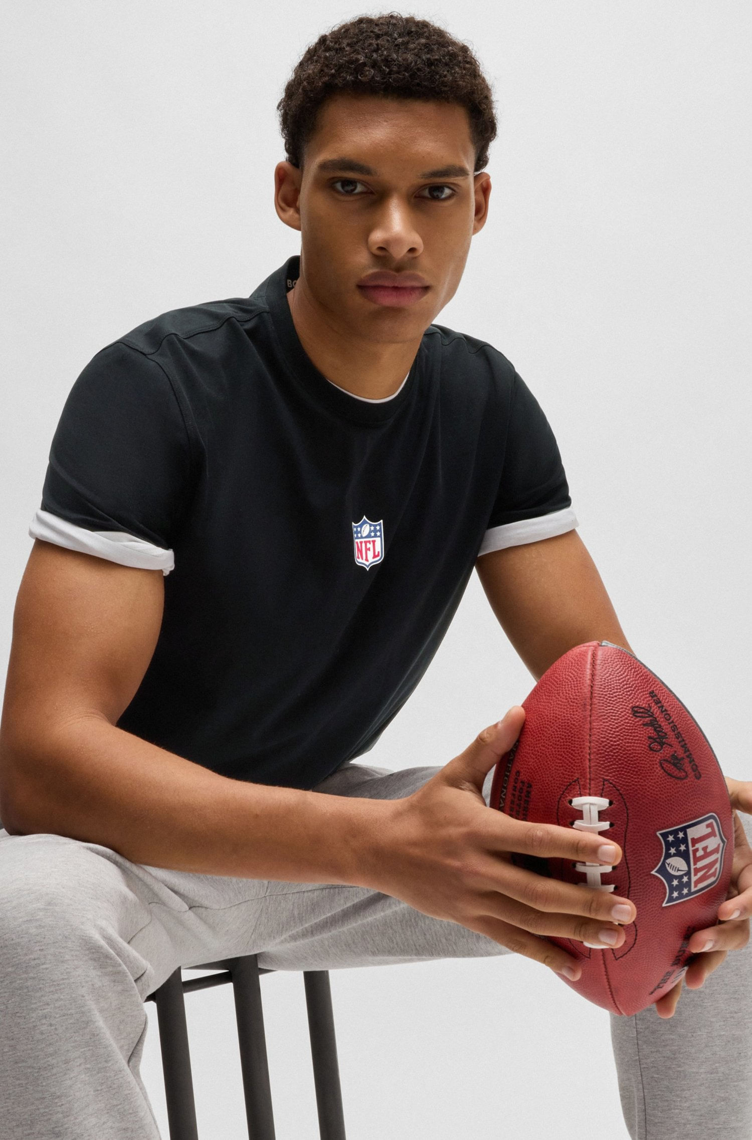 Camiseta BOSS X NFL De Algodão Com Marca Especial